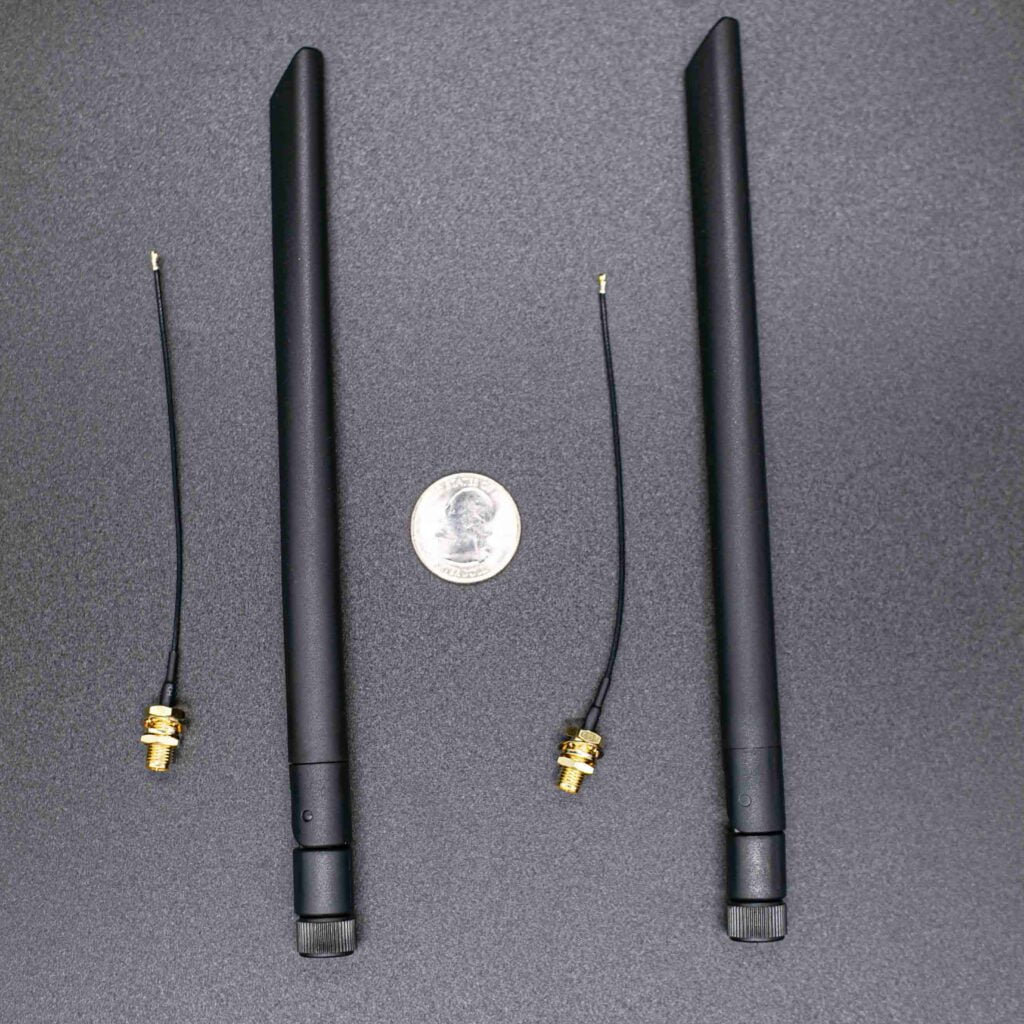 Antenna Kit for Intel Wifi Modules, RPi CM4 (2.4 - 5.8 GHz w/ Cable)