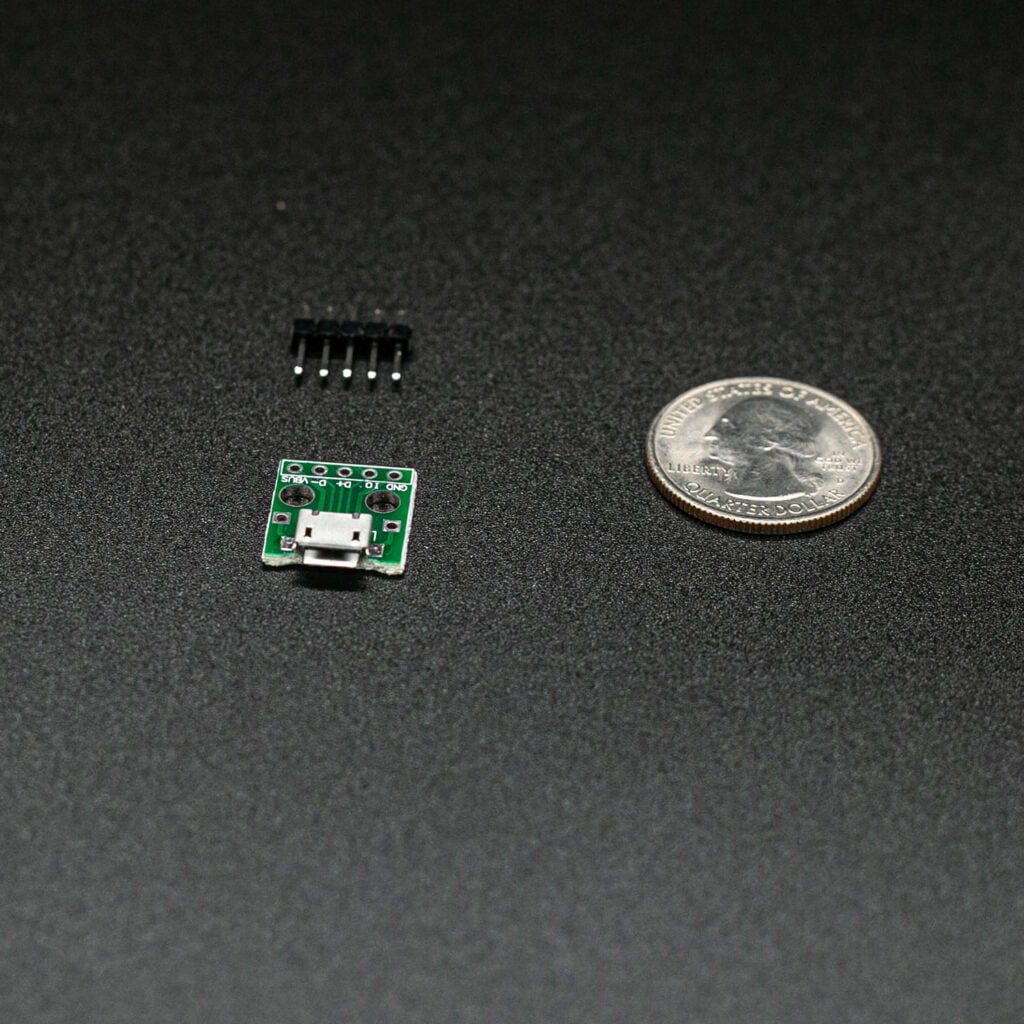 Micro USB A Breakout Board, 5 Pin (Female Connector) - Wholesale Price